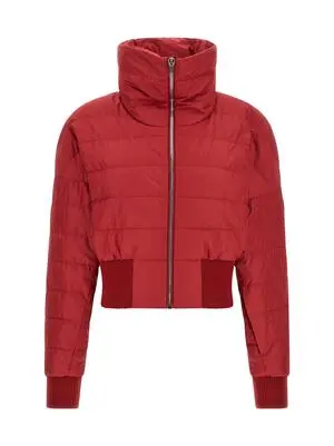 Rick Owens RICK OWENS Moncler + Cropped Down Jacket Red