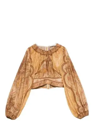 Zimmermann Wanderlust Cotton And Silk Top - Multicolor