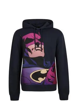LANVIN Printed Hooded Sweatshirt - Blue