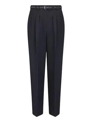 Dior Wool And Silk Pants - Black