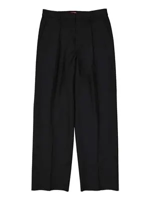 Valentino Garavani Wool And Silk Trousers - Black