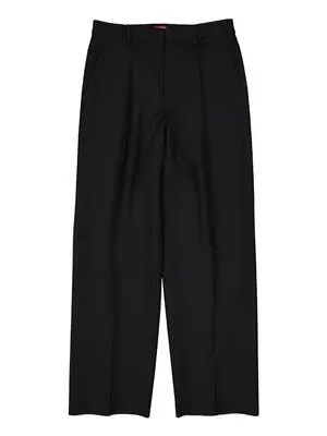 Valentino Garavani Wool And Silk Trousers - Black