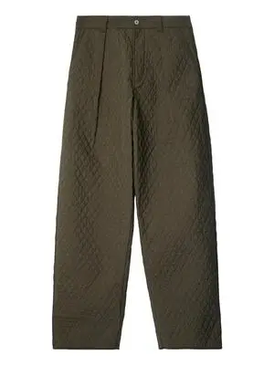 Burberry Quilted Pleated Pants - Green