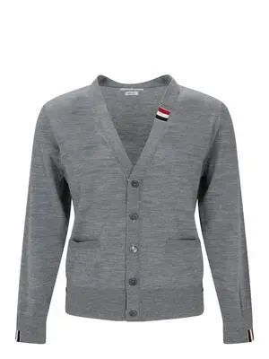 Thom Browne Virgin Wool Cardigan - Gray