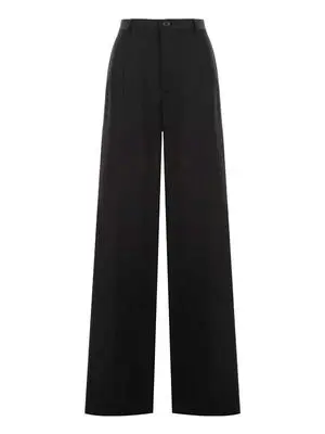 Balenciaga Wool Flared Pants - Black