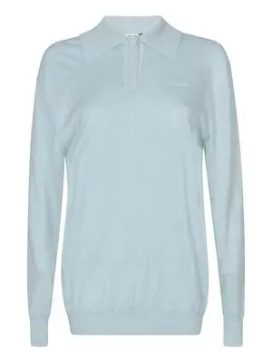 Miu Miu MIU MIU Cashmere Polo Blue