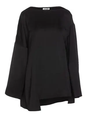 JIL SANDER Silk Blend Blouse - Black