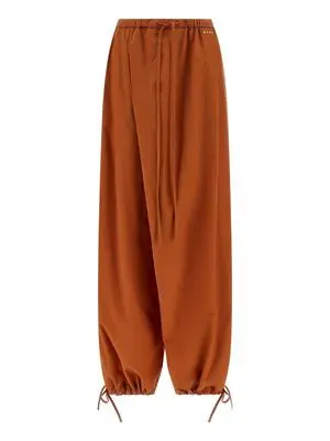 Marni Diagonal Draping Pants - Orange
