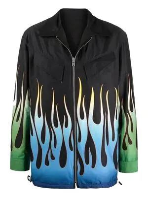 Kenzo Flame Print Reversible Jacket - Black