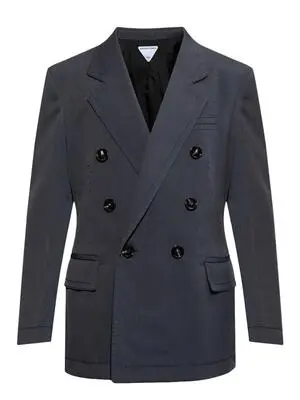 Bottega Veneta Wool Twill Blazer - Blue