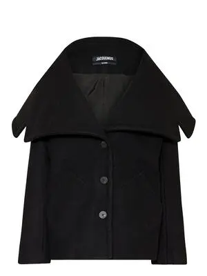 Jacquemus Le Caban Caruso Draped-collar Jacket - Black