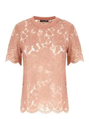 Dolce & Gabbana Lace Short Sleeve Shirt - Multicolor