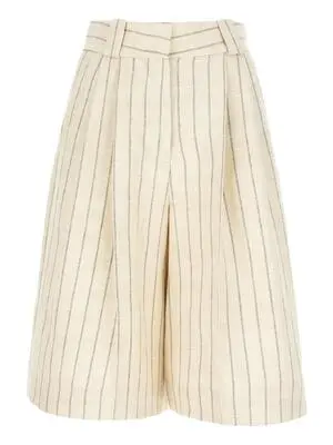 BLAZÉ MILANO Striped Tailored Shorts - Multicolor