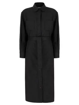 Thom Browne Belted Shirt Dress - Multicolor