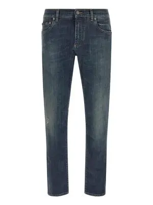 Dolce & Gabbana Distressed Denim Jeans - Blue
