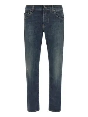 Dolce & Gabbana Distressed Denim Jeans - Blue