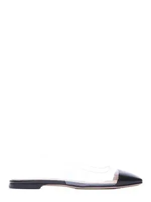 GIANVITO ROSSI Plexi Slingback Flats - Black
