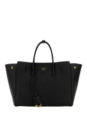 Balenciaga Calf Leather Carry All Handbag - Black