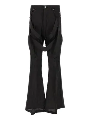 Rick Owens Megastrapped Bolans' Pants - Black