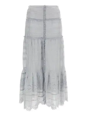 Isabel Marant Étoile Paoline Long Flared Skirt - Blue