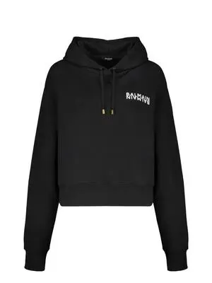 Balmain Logo Hoodie - Black