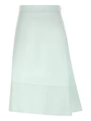 JIL SANDER JIL SANDER Double Cotton Asymmetrical Midi Skirt