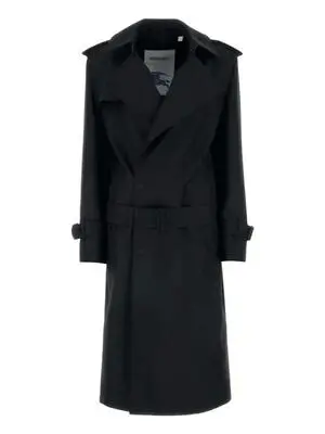 Burberry Silk Blend Trench Coat - Black