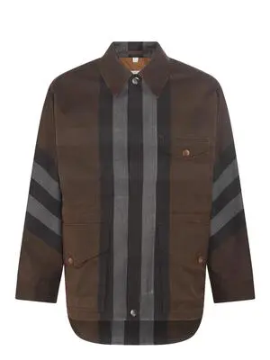 Burberry Parka Jacket - Brown