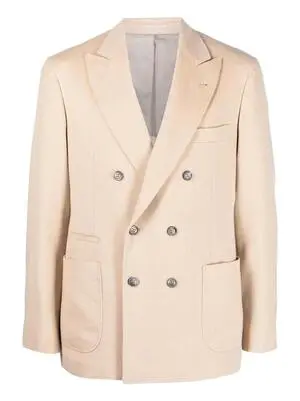 Brunello Cucinelli Wool Double-breasted Jacket - Cream