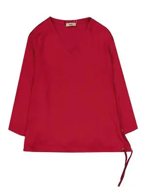 Herno Long-sleeve V-neck Top - Red