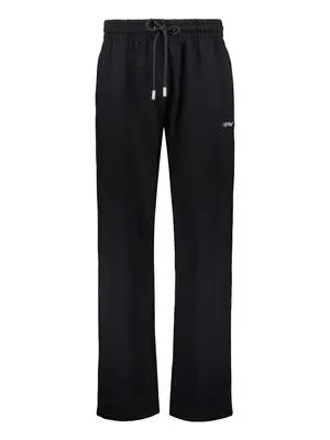 Off-White Cotton Track Pants - Black