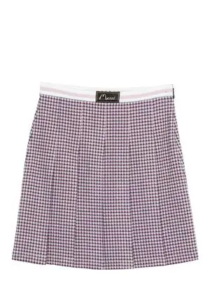 Marni MARNI Pleated Check Pattern Skirt Pink
