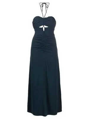 SELF-PORTRAIT SELF-PORTRAIT Cut-Out Ruched Maxi Dress