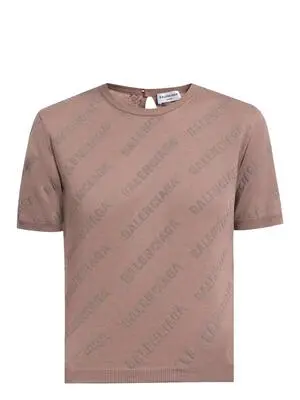 Balenciaga Knitted Top - Brown
