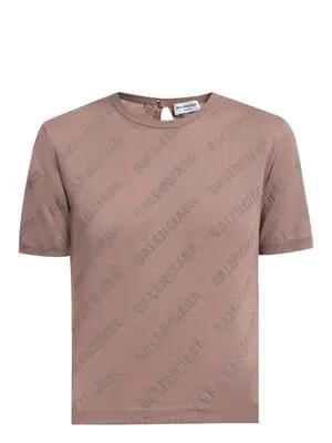 Balenciaga Knitted Top - Brown