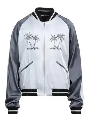 Palm Angels Palms Souvenir Bomber Jacket - Gray