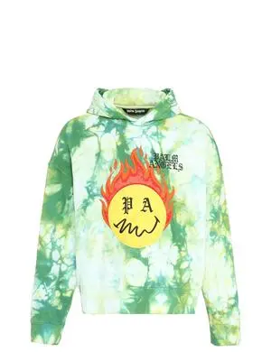 Palm Angels Hoodie Patch Sweatshirt - Green