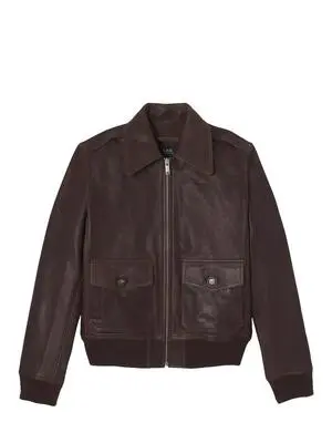 A.p.c. A.P.C. Leather Blouson Gaelle Brown