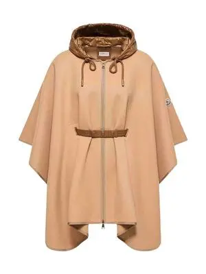 Moncler Padded Wool Blend Cape - Multicolor