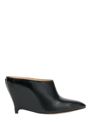 MAISON MARGIELA Sculptural Wedge Mules - Black