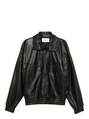 Saint Laurent Jacket In Bubbled Lambskin - Black