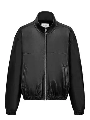 Saint Laurent Cassandre Jacket In Lambskin - Black