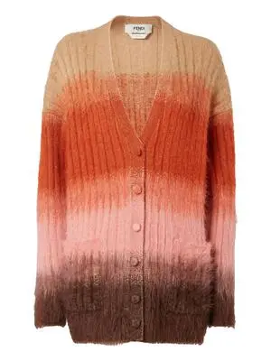 Fendi Gradient Mohair Cardigan - Multicolor