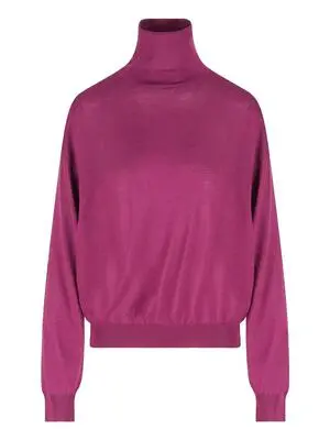 Saint Laurent SAINT LAURENT Roll-Neck Wool Sweater Multicolor