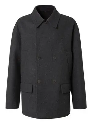 Fendi Wool Pea Coat - Gray