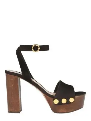 GIANVITO ROSSI Leather Clog Sandal - Brown