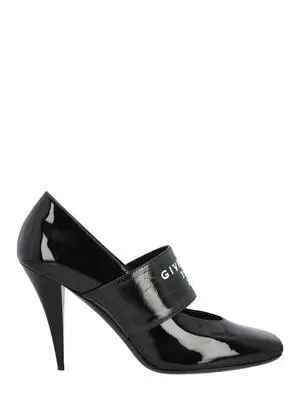Givenchy GIVENCHY Glossed Leather Square Toe Pumps Black