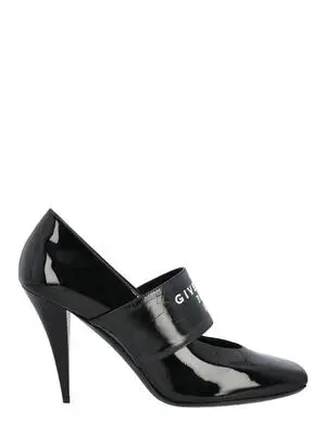 Givenchy GIVENCHY Glossed Leather Square Toe Pumps Black