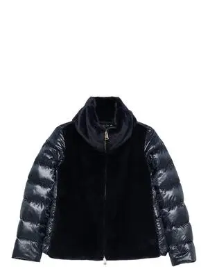 Herno Faux Fur-inserts Ultralight Padded Jacket - Blue