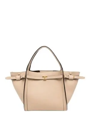TOD'S T Signature Small Shopping Bag In Leather - Multicolor